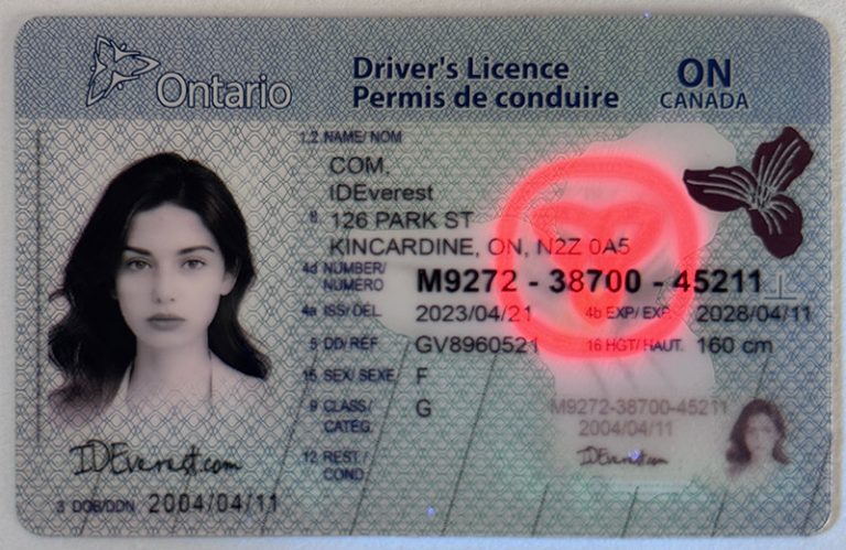 Security Features and Number Format of Canada Ontario Driver License ...